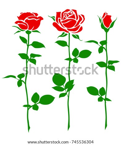 Long Stem Rose Clipart | Free download on ClipArtMag
