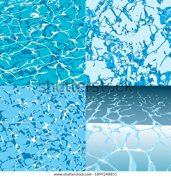 Set Deep Water Textures Templates Background Stock Vector (Royalty Free ...