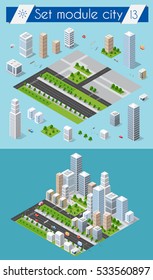 Isometric City Scene Generator Creator Vector Stock Vector (Royalty ...