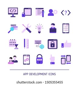 Set Design App Development Icons Vector Stock Vector (Royalty Free) 1505355455 | Shutterstock