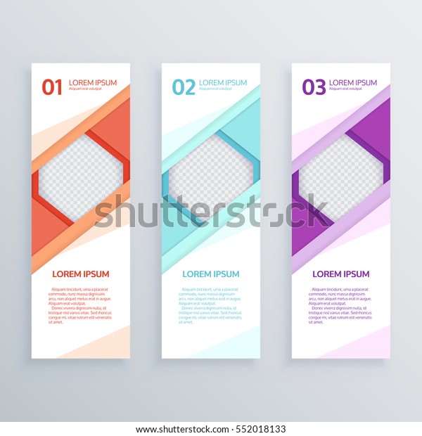 Set Design Clean Banners Templategraphic Website Stock Vector (Royalty ...