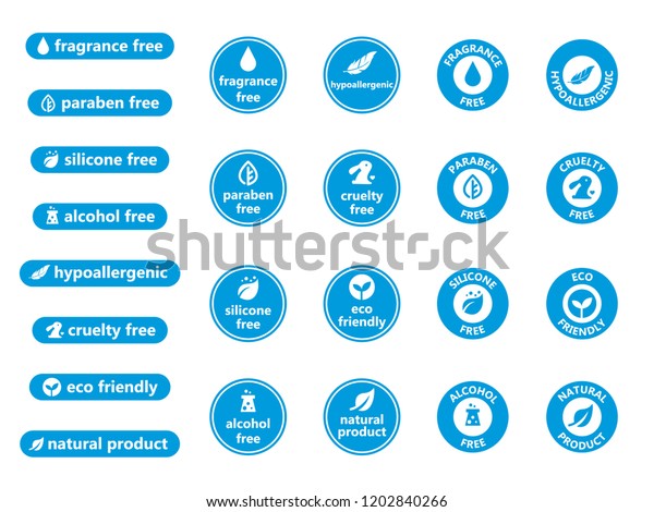 Set Design Elements Natural Organic Cosmetics Stock Vector (Royalty ...