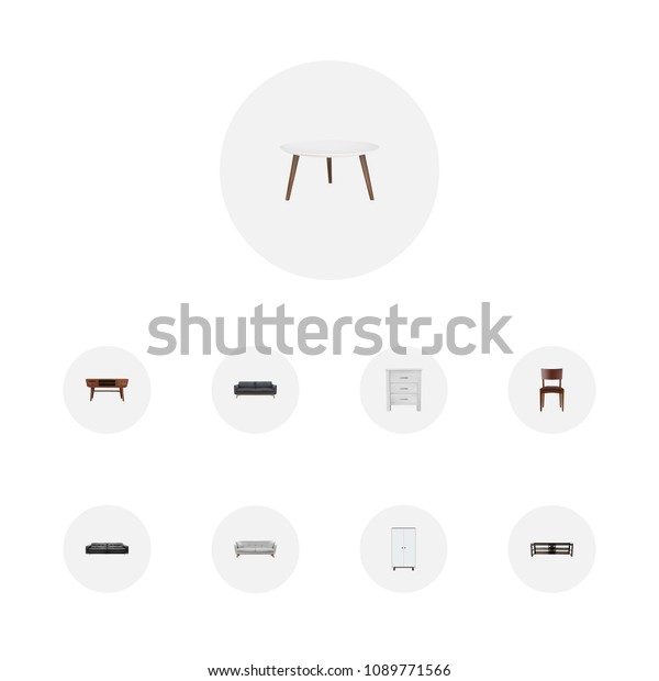 Set Design Realistic Symbols Stool Commode: เวกเตอร์สต็อก (ปลอดค่า ...