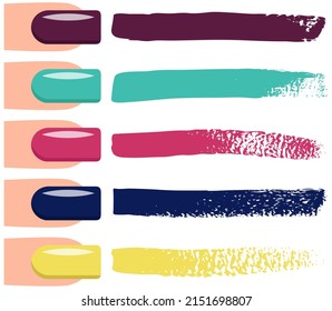 Set Different Abstract Smears Prints Seamless Stock Vector (Royalty ...