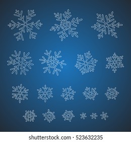 Set Different Handdrawn Snowflakes Stock Vector (Royalty Free ...