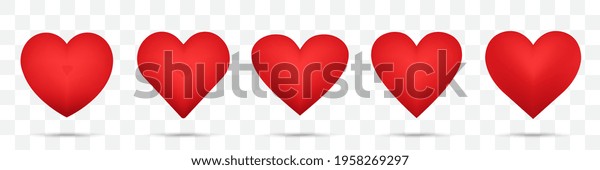 Set Different Heart Icons Vector Illustration Stock Vector (Royalty ...