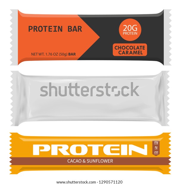 Set Different Protein Bars Stock Vector (Royalty Free) 1290571120 ...