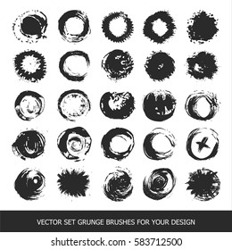 Ink Brush Cercle Stroke Stock Vector (Royalty Free) 2144342083