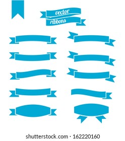 Set Different Shapes Decorative Black Ribbon: vector de stock (libre de ...