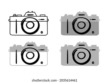 Set Different Style Hand Drawn Digital Stock Vector (Royalty Free ...