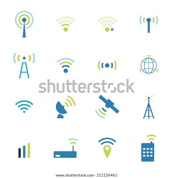 Set Different Vector Wireless Wifi Icons Stock Vector (Royalty Free ...