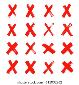 Set Different X Icons Logos Red Stock Vector (Royalty Free) 611032262 ...