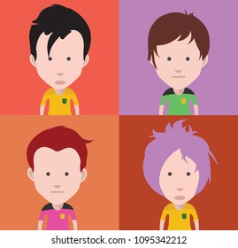 Four Kids Autism Day Characters Stock Vector (Royalty Free) 2131635409 ...