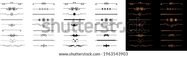 Set Dividers Border Vector Illustration Stock Vector (Royalty Free ...