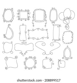 Hand Drawn Vector Frames Cute Design Stock Vector (Royalty Free) 775495381