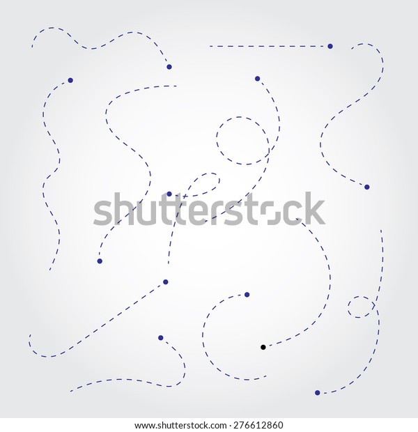Set Dot Line Vector Illustration Stock Vector (Royalty Free) 276612860