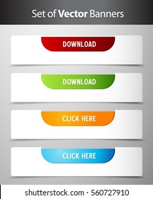 Set Download Click Buttons Stock Vector (Royalty Free) 560727910 ...