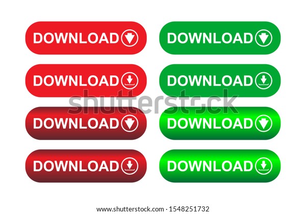 Set Download Red Green Button Vector Stock Vector (Royalty Free ...