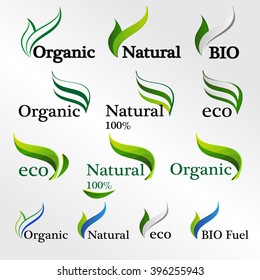 Set Eco Logos Design Template Elements Stock Vector (Royalty Free ...