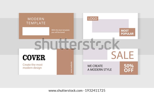 Set Editable Horizontal Photo Collage Banners Stock Vector (Royalty ...