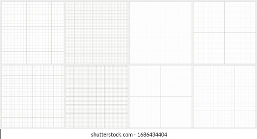 Vektor Stok Template Editable Lines Grid Area Notes (Tanpa Royalti ...
