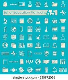 Set Education Flat Icons Stock Vector (Royalty Free) 330972056 ...