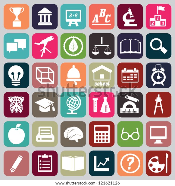 Set of education icons - vector icons