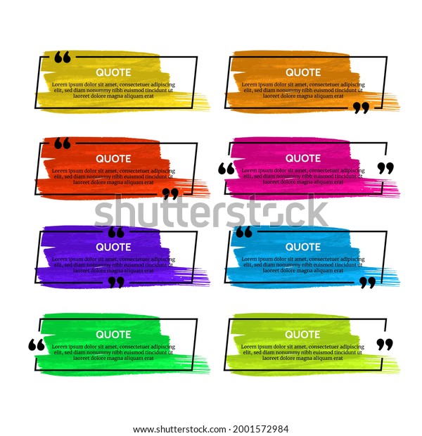 Set Eight Black Quote Box Frames Stock Vector (Royalty Free) 2001572984 ...