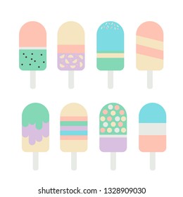 Set Eight Ice Cream Stock Vector (Royalty Free) 1328909030 | Shutterstock