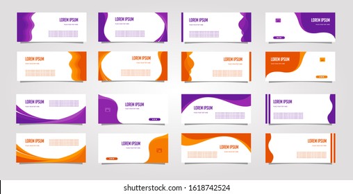 Set Eight Vector Design Banner Background Stock Vector (Royalty Free ...