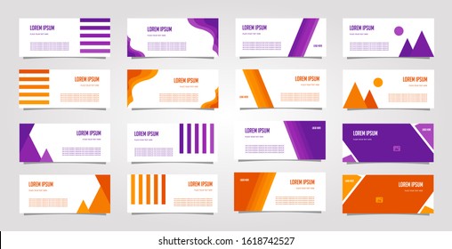 Set Eight Vector Design Banner Background Stock Vector (Royalty Free ...