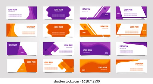 Set Eight Vector Design Banner Background Stock Vector (Royalty Free ...