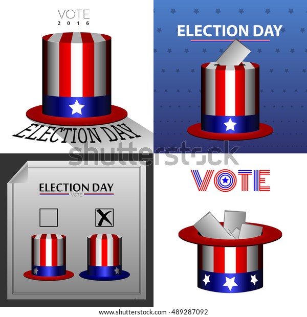 Set Election Day Graphic Designs Vector Stock Vector (Royalty Free ...