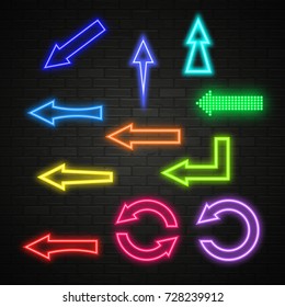 Set Electronic Arrows Icons Vector Illustration Stock Vector (Royalty ...