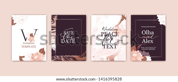Set Elegant Chic Brochure Covers Cards: เวกเตอร์สต็อก (ปลอดค่าลิขสิทธิ์ ...