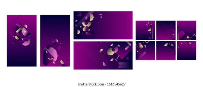 Set Elegant Gold Card Background Cover Stock Vector (Royalty Free ...