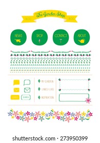 Elements Your Wedding Blog Decorative Elements Stock Vector (Royalty ...