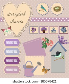 Set Elements Scrapbook Stock Vector (Royalty Free) 185578421 | Shutterstock