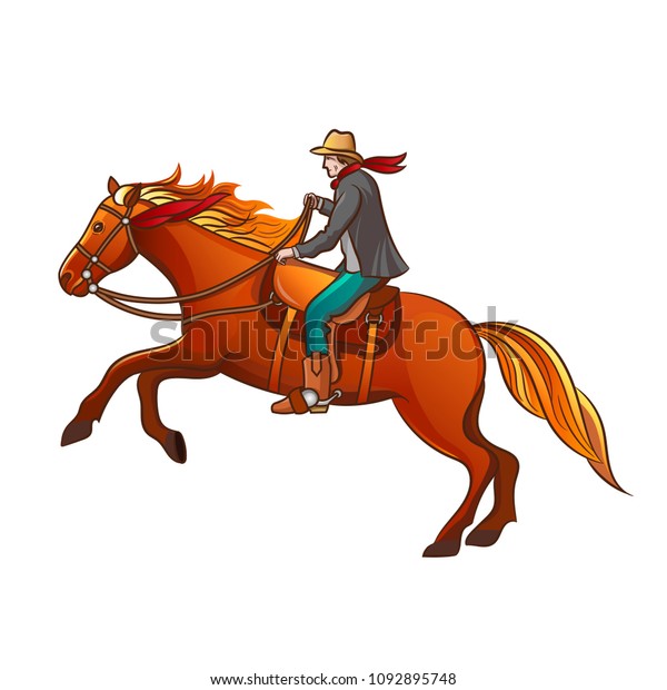 Set Elements Wild West Equipment Cowboys Stock Vector (Royalty Free ...