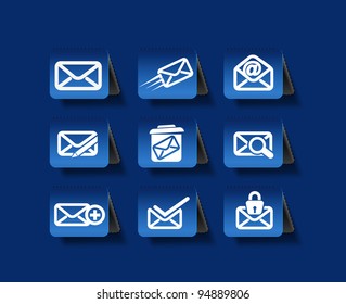 Set Email Icons Graphics Web Icon Stock Vector (Royalty Free) 94889806 ...