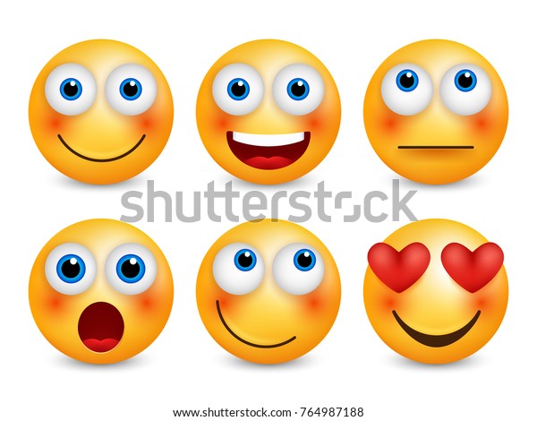 Set emoji. Smileys emoticons. Geïsoleerde vectorafbeelding: stockvector ... Set emoji. Smileys emoticons. Geïsoleerde vectorafbeelding: stockvector ...