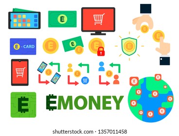 Set Emoney Icon Stock Vector (Royalty Free) 1357011458 | Shutterstock