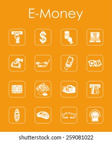 Set Emoney Simple Icons Stock Vector (Royalty Free) 259081022 ...