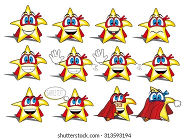Set Emoticons Different Emotions On White Stock Vector (Royalty Free ...