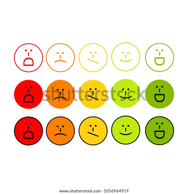Set Emoticons Emoji Punctuation Characters Isolated Stock Vector ...