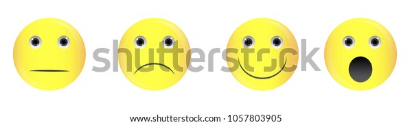 Set Emotions Gradient Mesh Transparent Background Stock Vector (Royalty ...