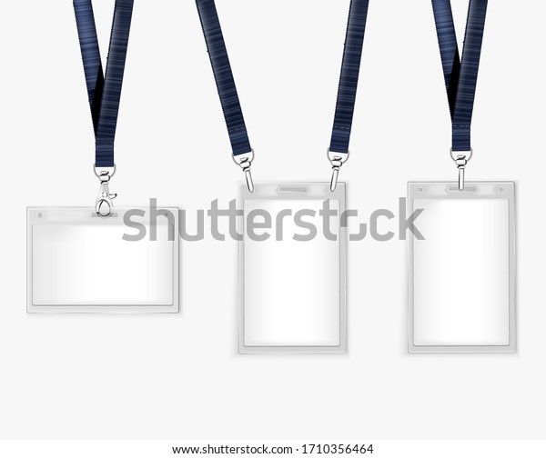 Set Empty Corporate Id Card Isolated Stock Vector (Royalty Free ...