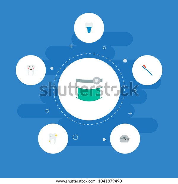 Set Enamel Icons Flat Style Symbols Stock Vector (Royalty Free ...