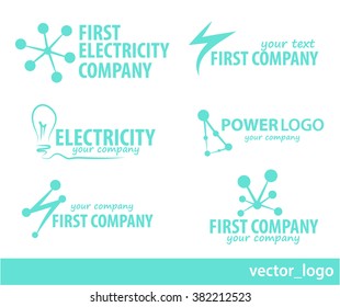 Set Energy Logos Emblems Design Elements Stock Vector (Royalty Free ...