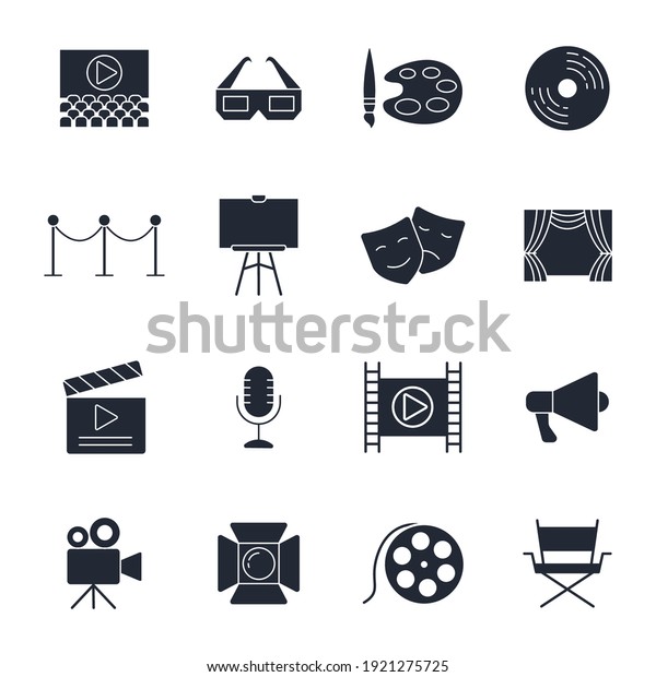 Set of Entertainment icon. Entertainment pack symbol template for ...